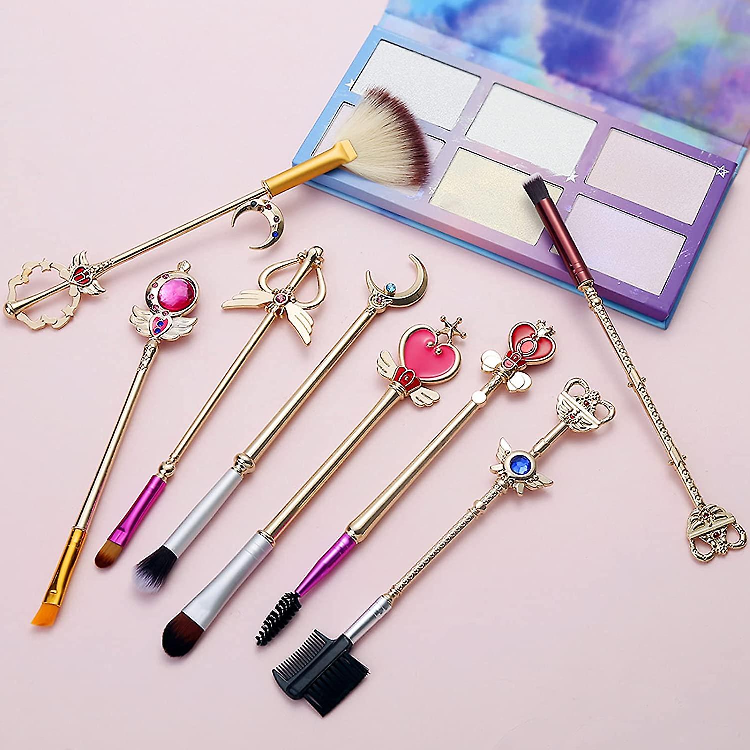 Sailor Moon Makeup Brush, Anime Pink Metal Magic Wand Handle Makeup ...