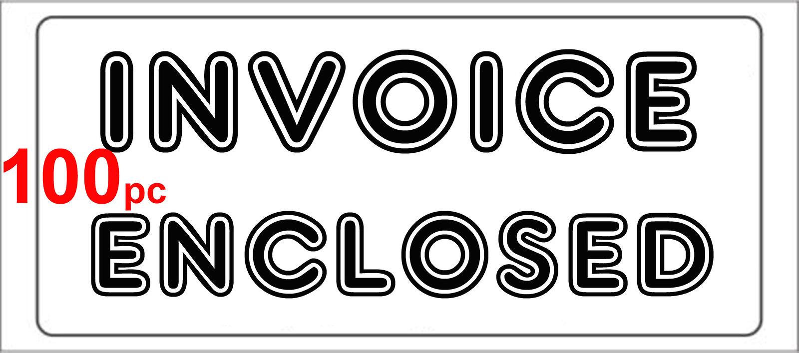 Invoice Enclosed Shipping Label Adhesive Warning Mailing Sticky Sticker ...