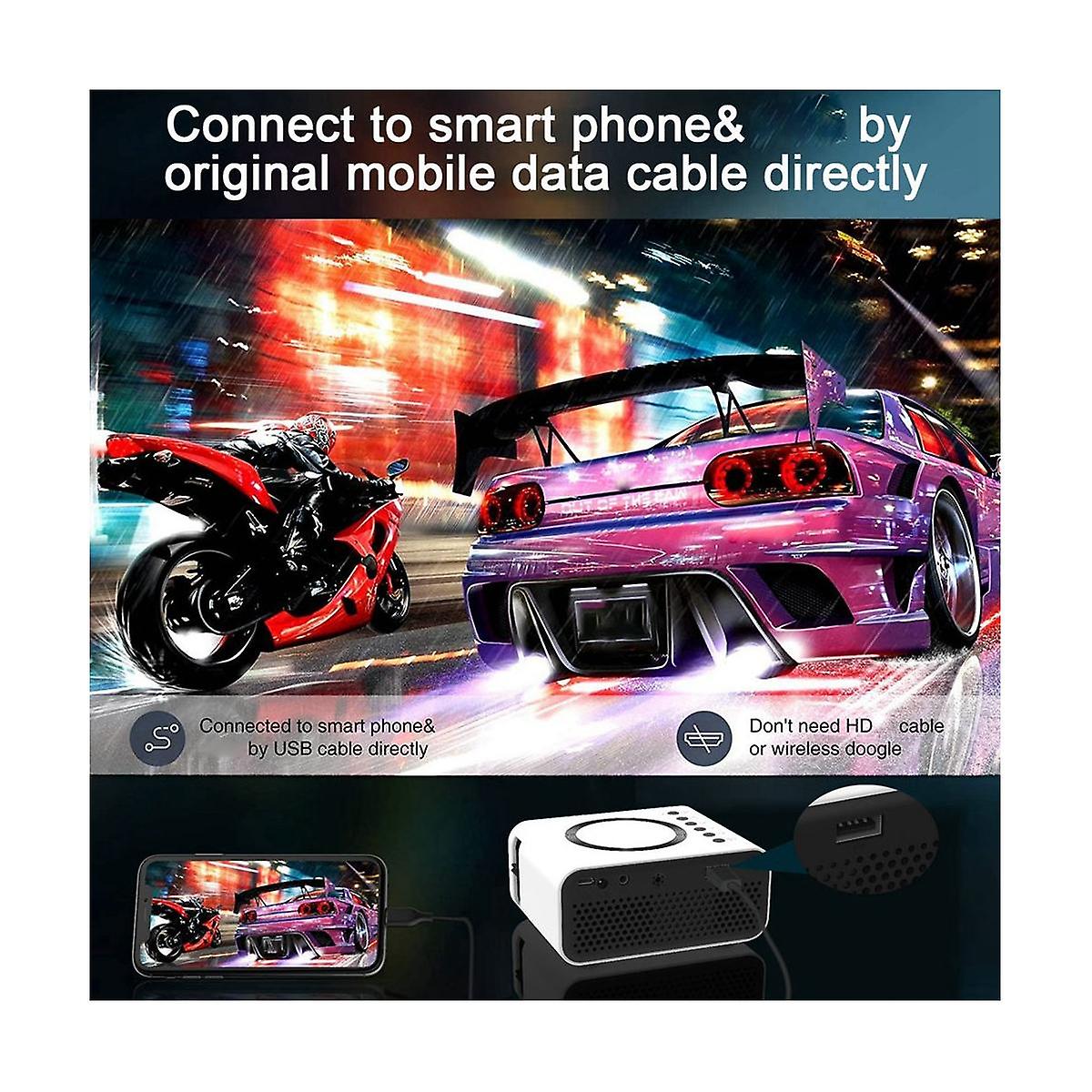 WiFi Mini Projector YT300 LED Projector 320X240 Portable Home Theater ...