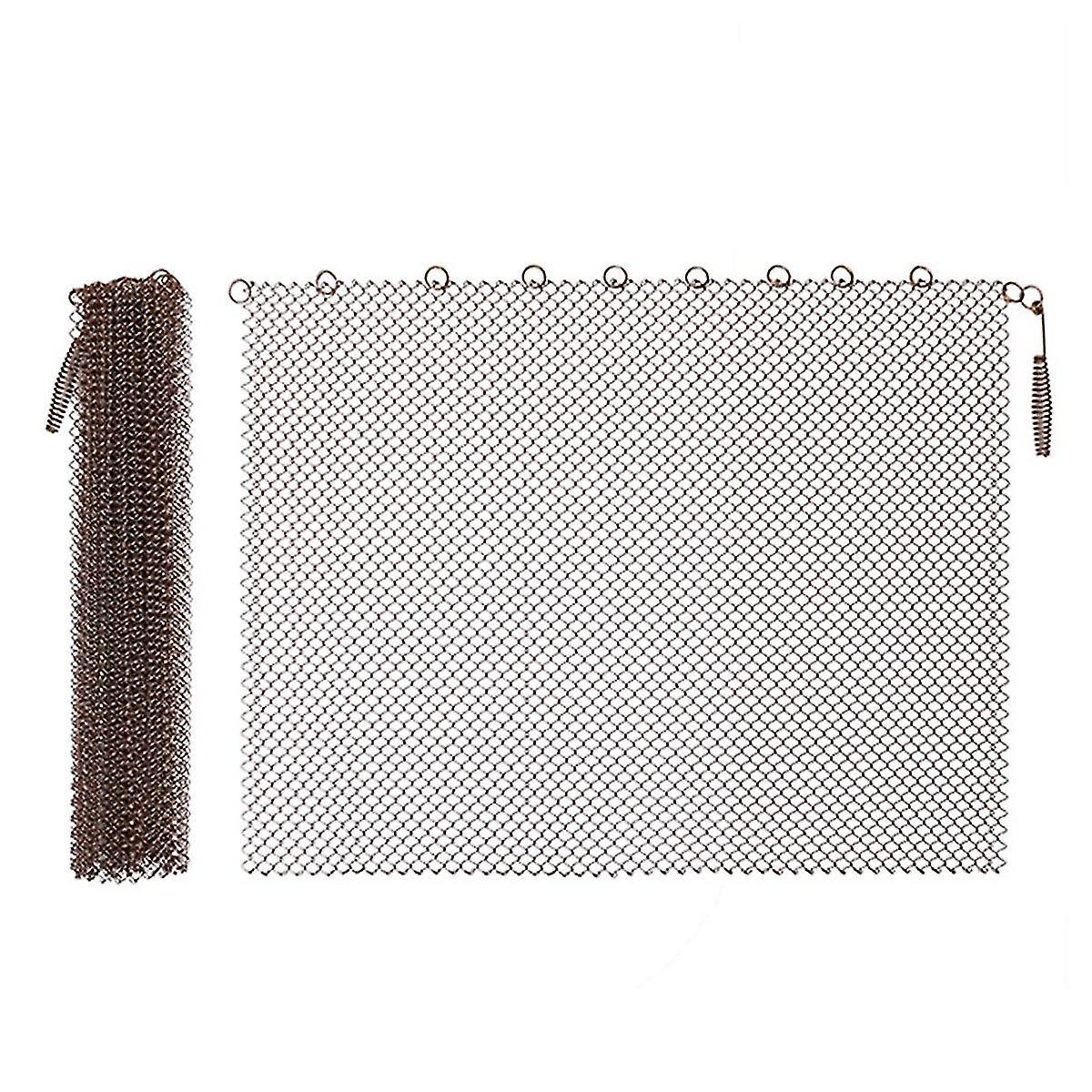 Fireplace Mesh Screen Curtain,2 Packs Spark Guard Mesh Metal Fire ...
