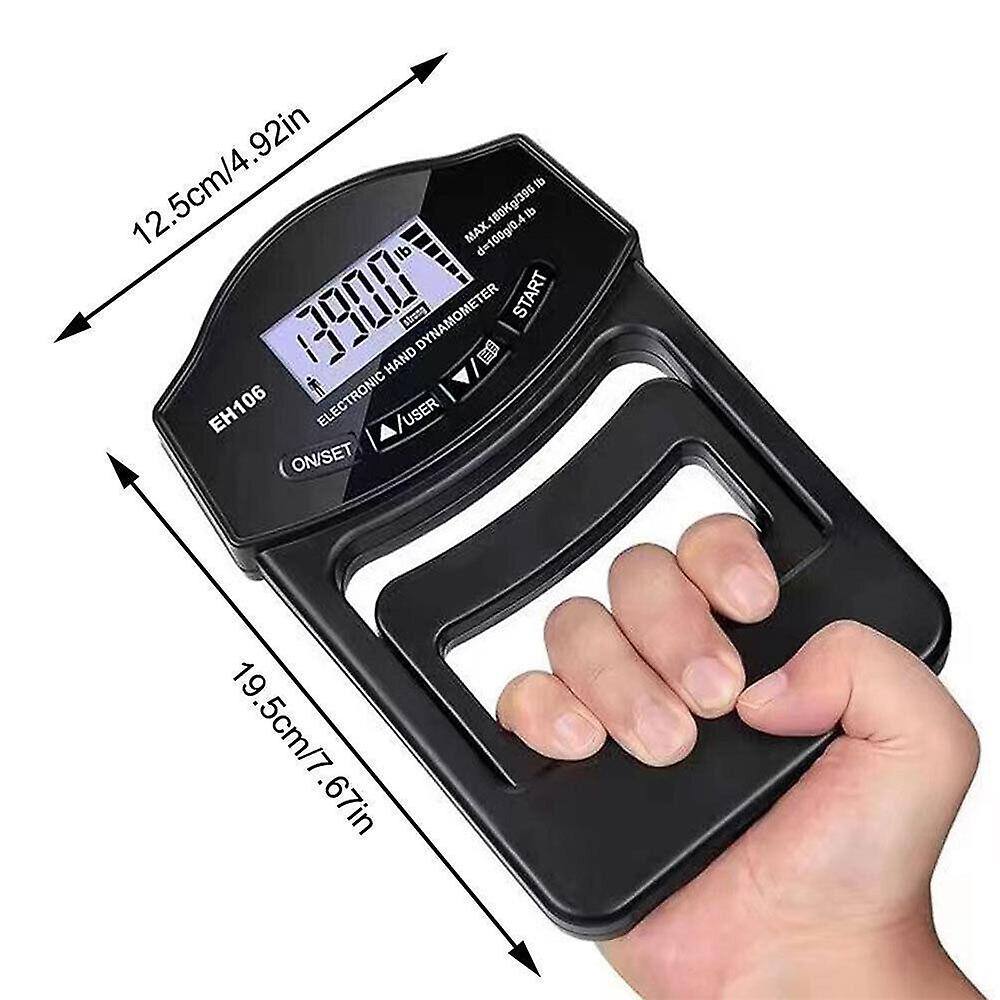 Grip Strength Tester, 396Lbs/180Kg Digital Hand Dynamometer Grip ...
