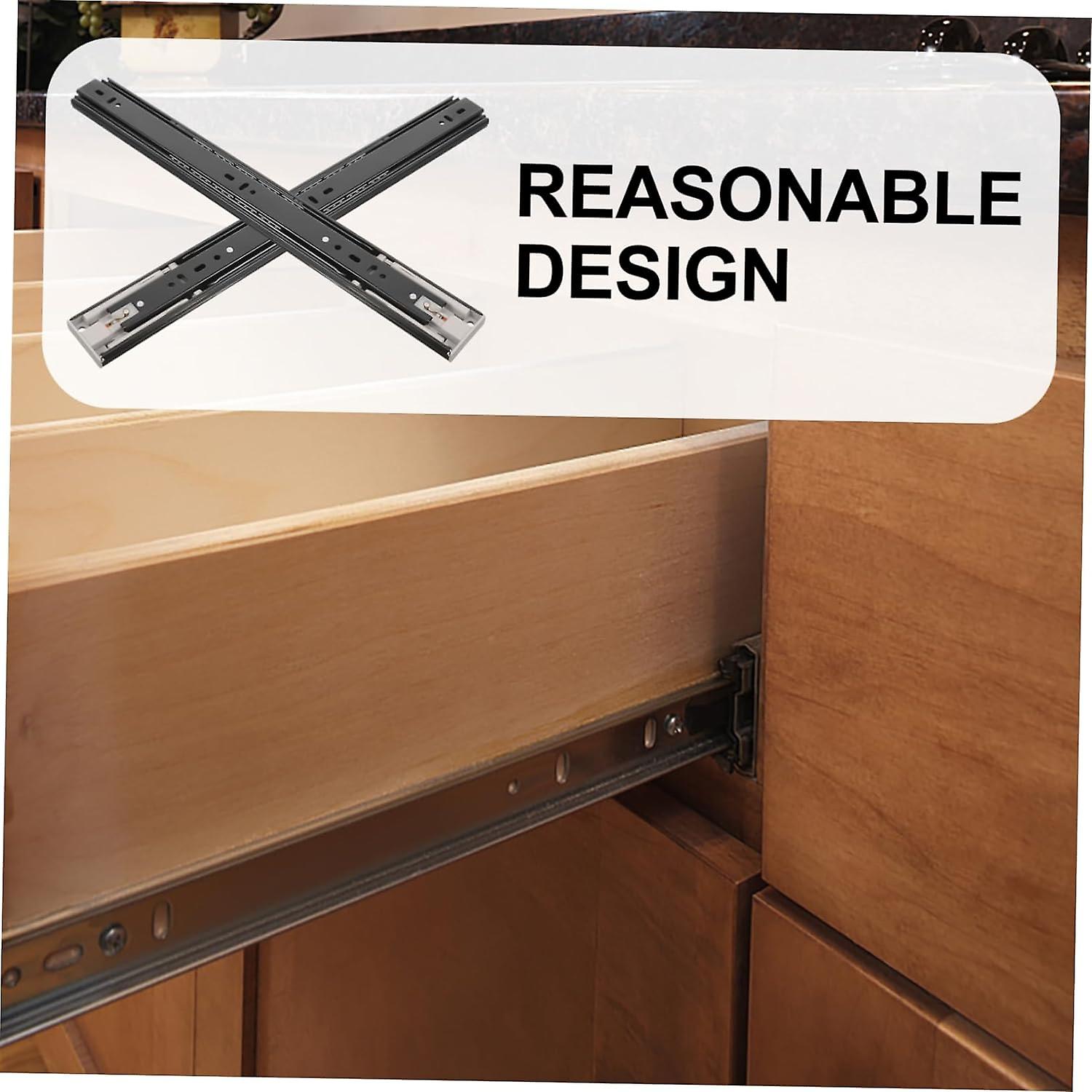 1 Pair Slides Hidden Bottom Mount Rails Drawer Glides Drawer Track ...