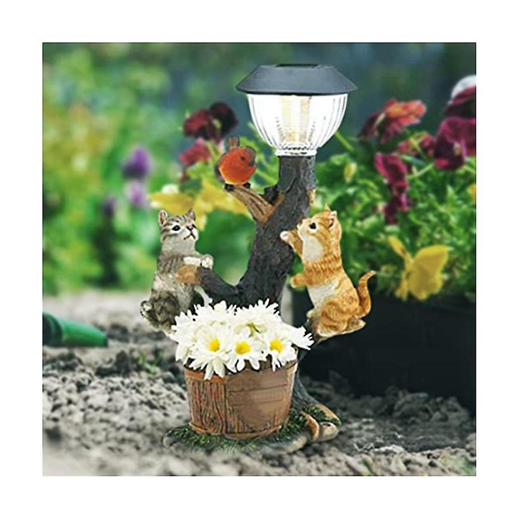 Garden Statue Solar Garden Decoration Light Resin Statue Solar Light ...