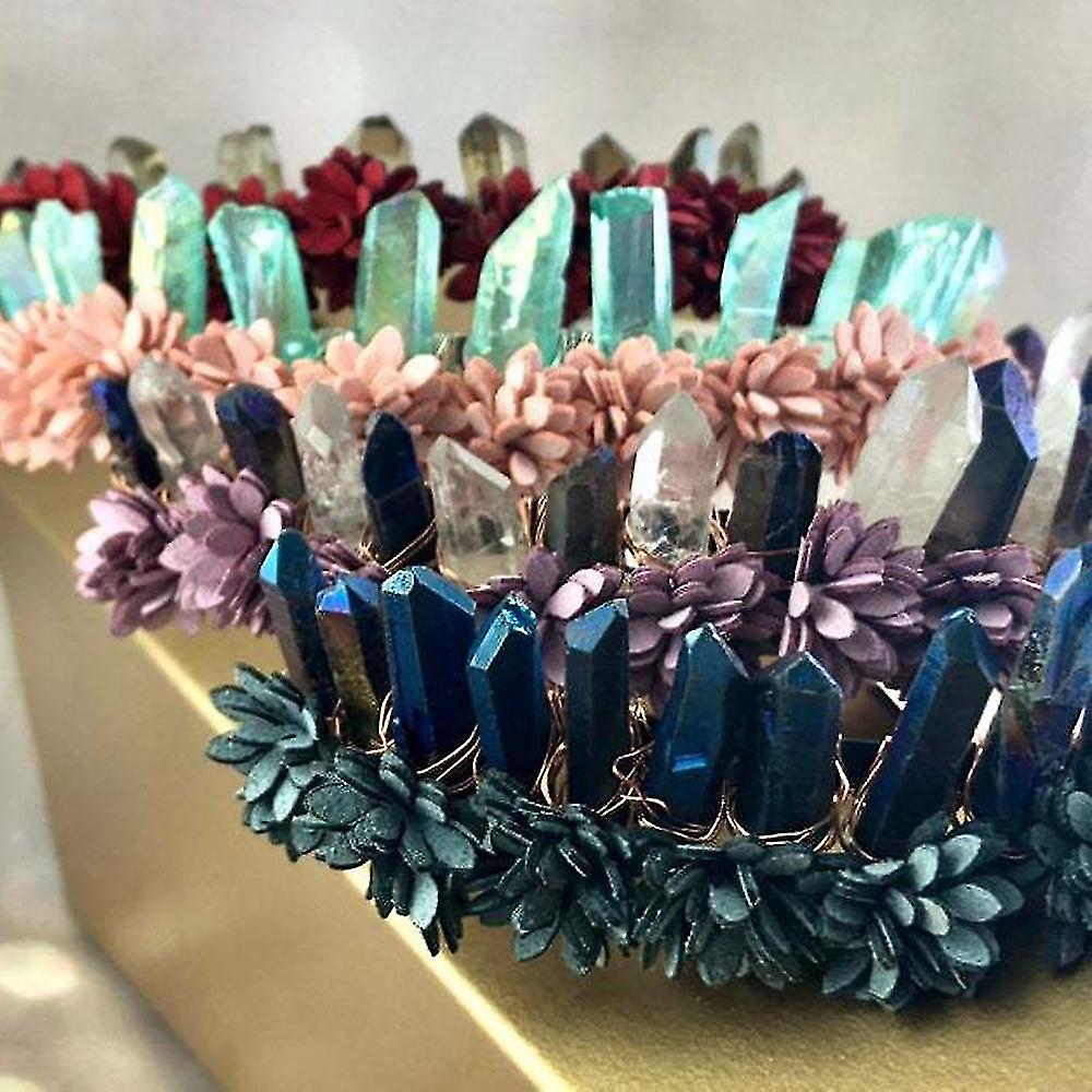 Moon Goddess Crown Raw Crystal Quartz Tiara Mermaid Crown Wedding Fairy ...