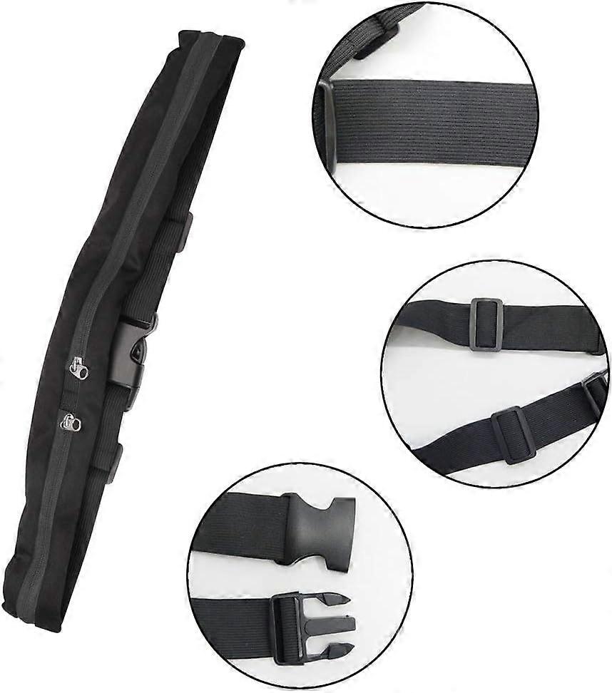 2 Pack Running Belt, Adjustable Elastic Band with 2 Expandable Pockets ...