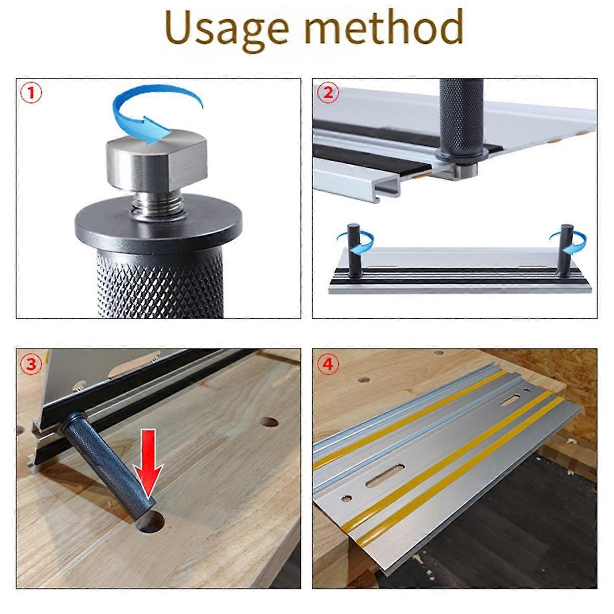 Aluminum Alloy Guide Rail Track Workbench Peg Brake Bench Clamp 20mm ...