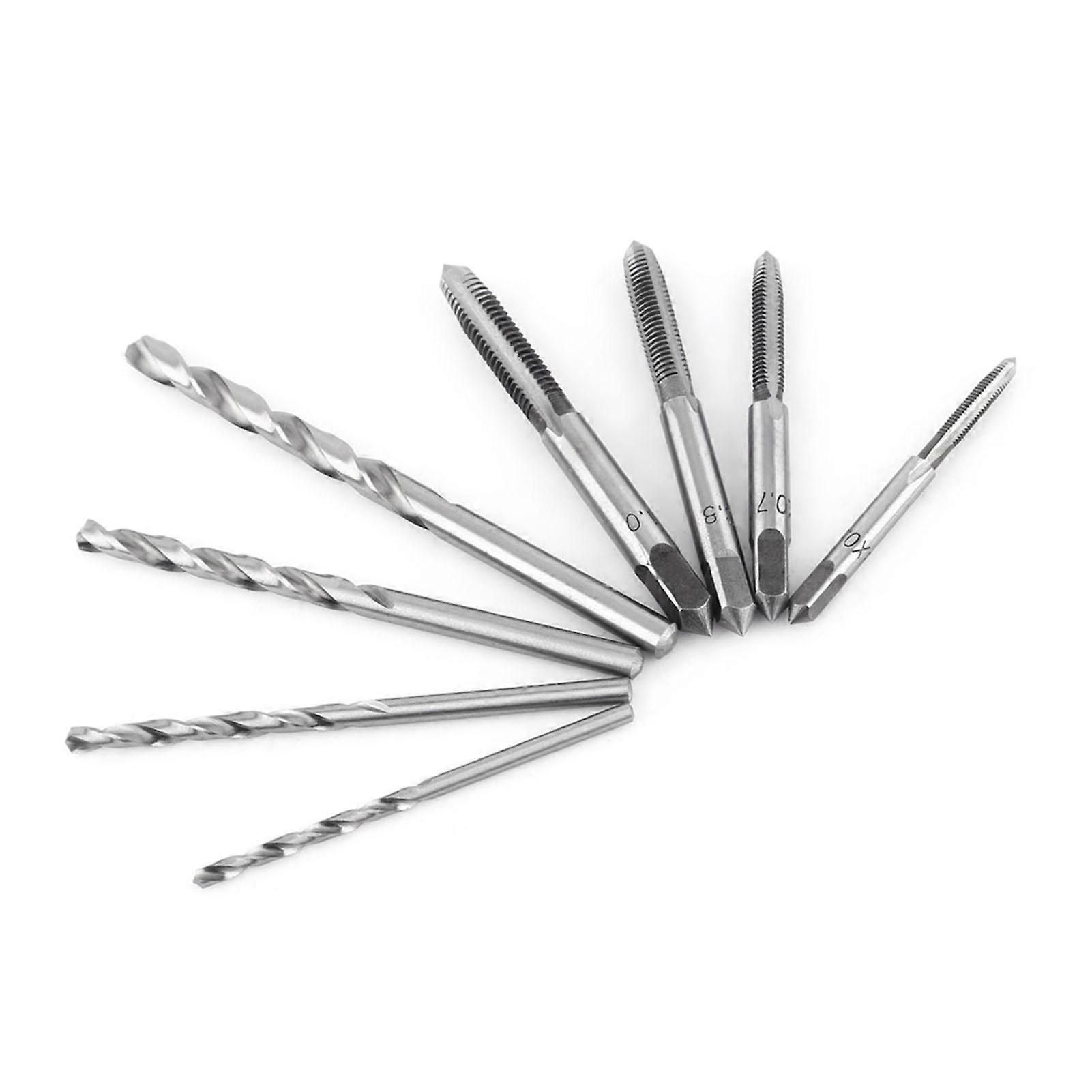 9pcs Set Screw Taps & Tshaped Wrench & Twist Drill Bits Threading ...