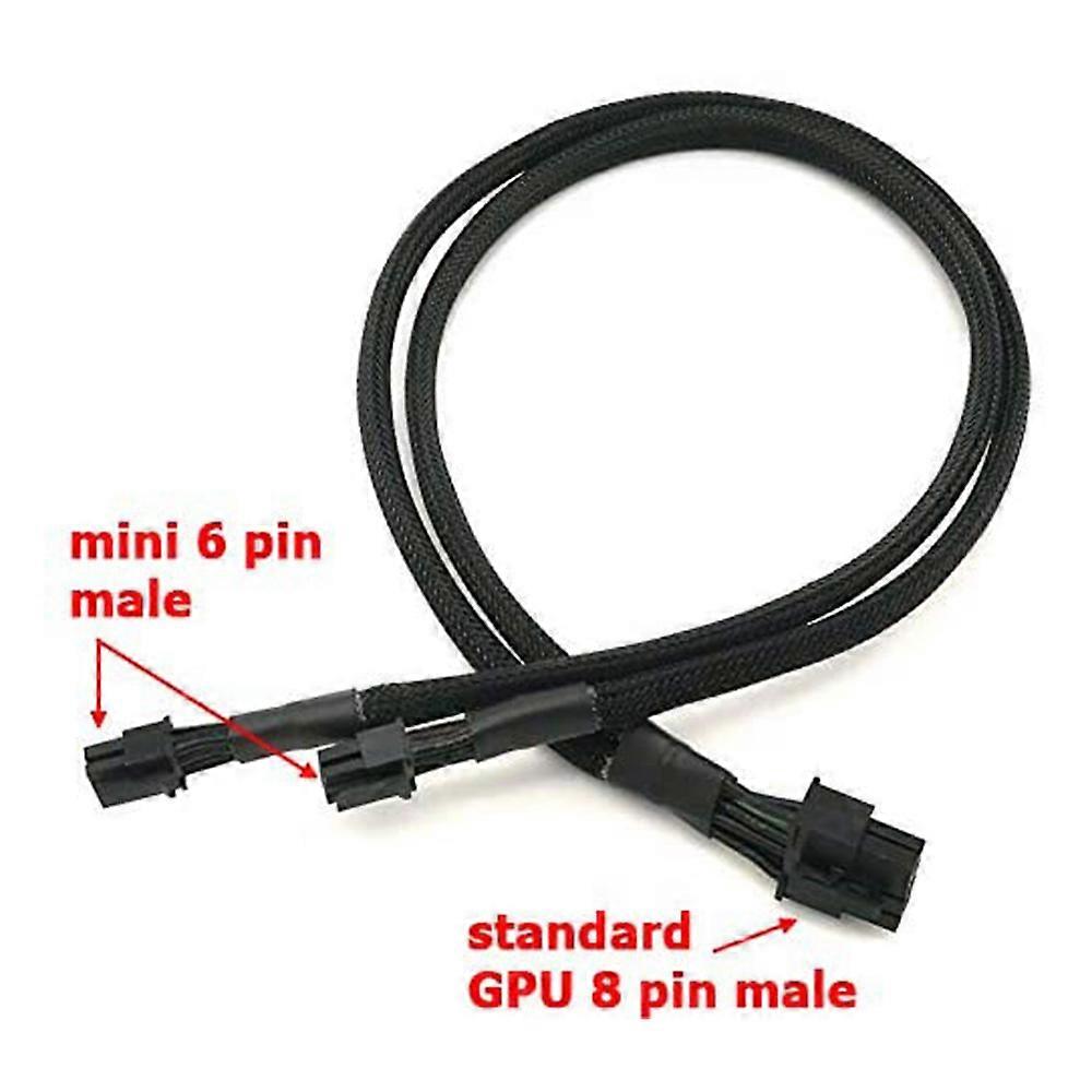 Dual Mini 6 Pin to 8 Pin PCI Express Video Card Power Adapter Sleeved ...