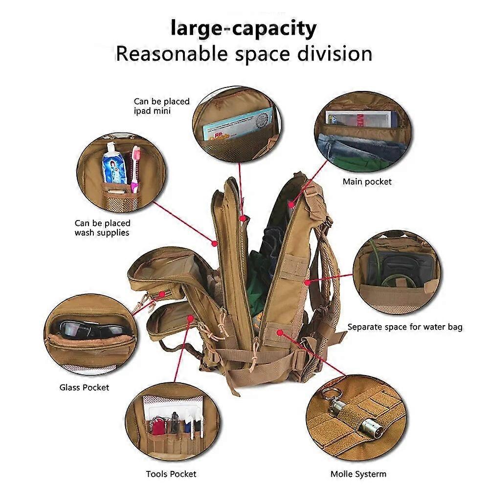Men Outdoor Sport Camping Hunting Backpack Tactical Arm 3P Backpack ...