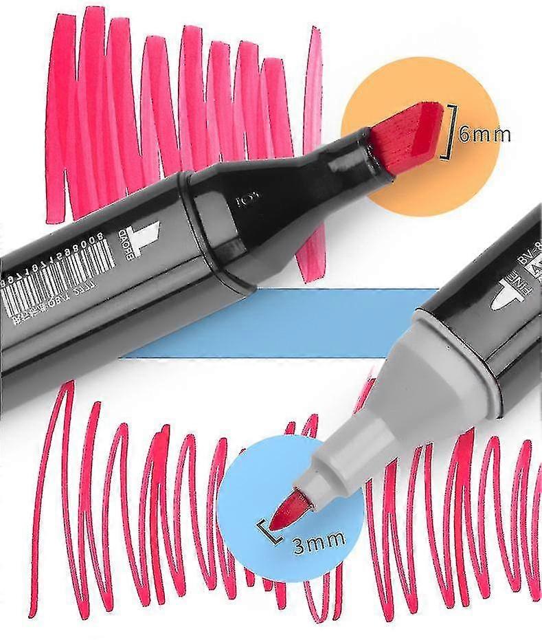 30/40/60/80 Color Markers Alcohol Felt Pen Manga Sketching Markers Dual ...