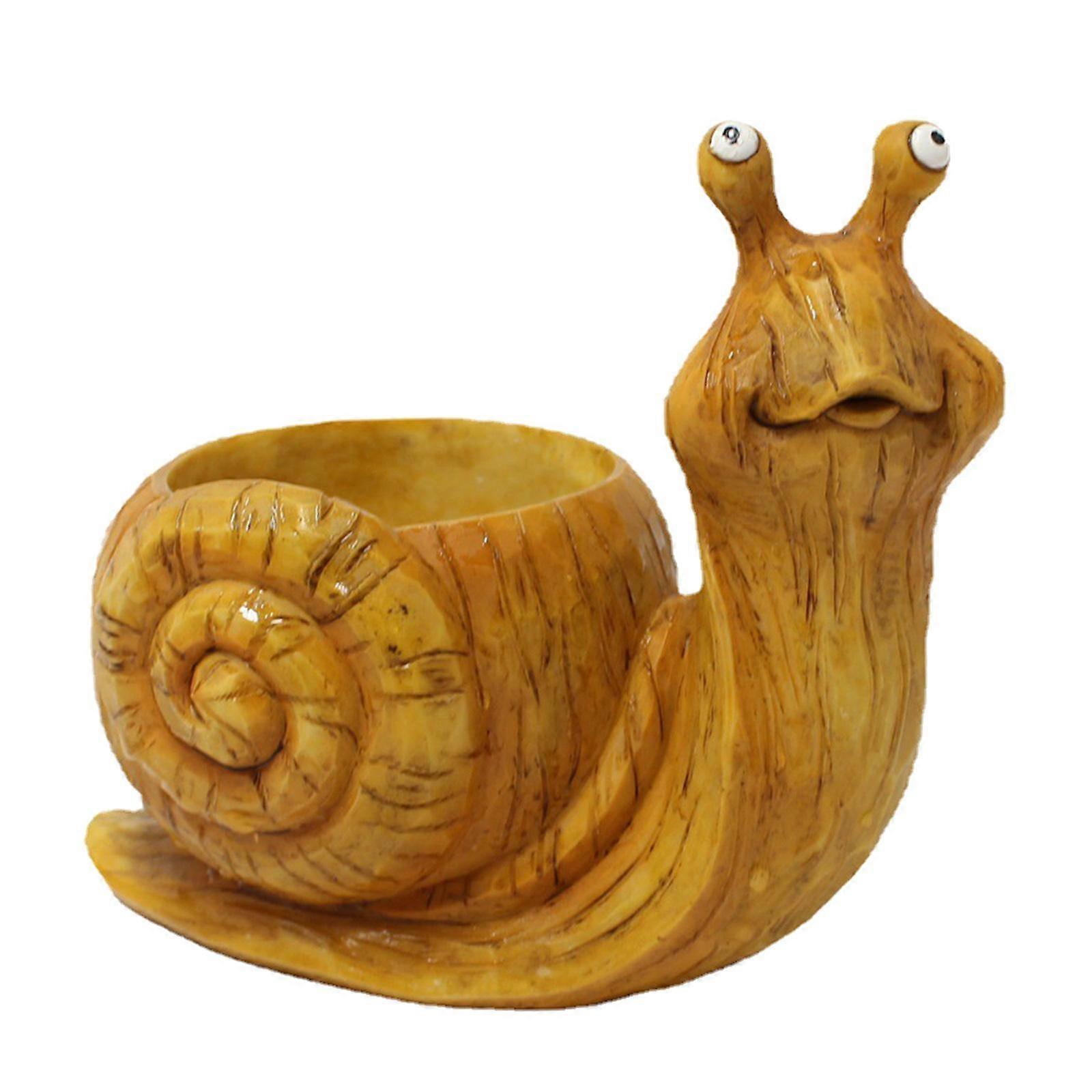 Lovely Succulent Planter Pot with Drainage Small Resin Snails Shape ...