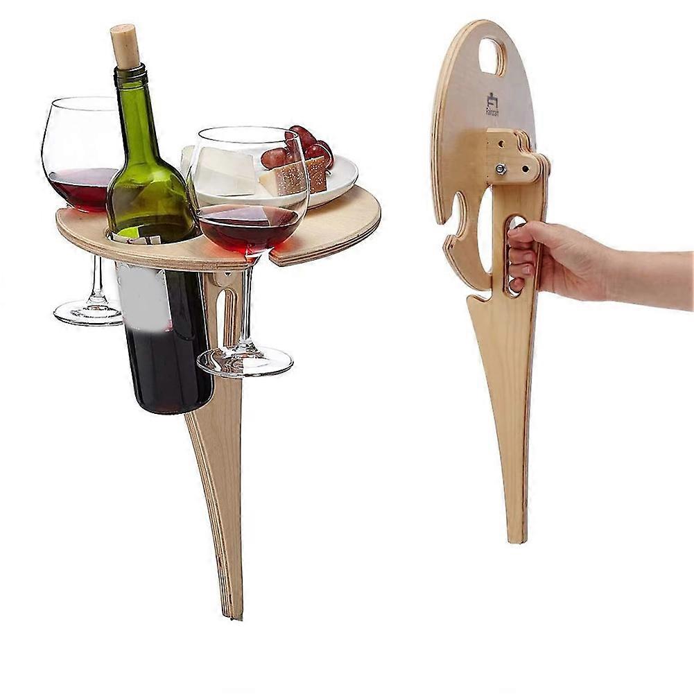 Freestanding Wine Table Rack Portable Foldable Table Wooden Rack ...