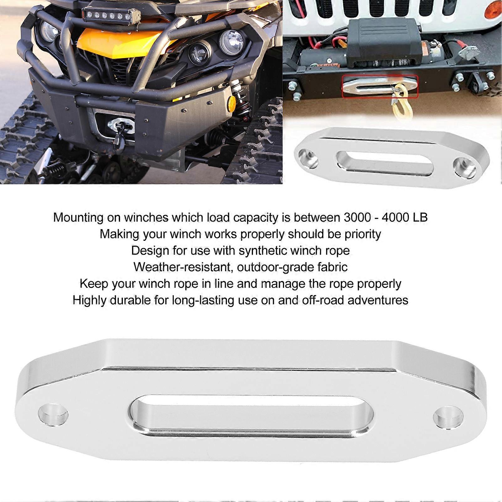 30004000lbs Hawse Fairlead Synthetic Winch Rope Cable Lead Guide ...