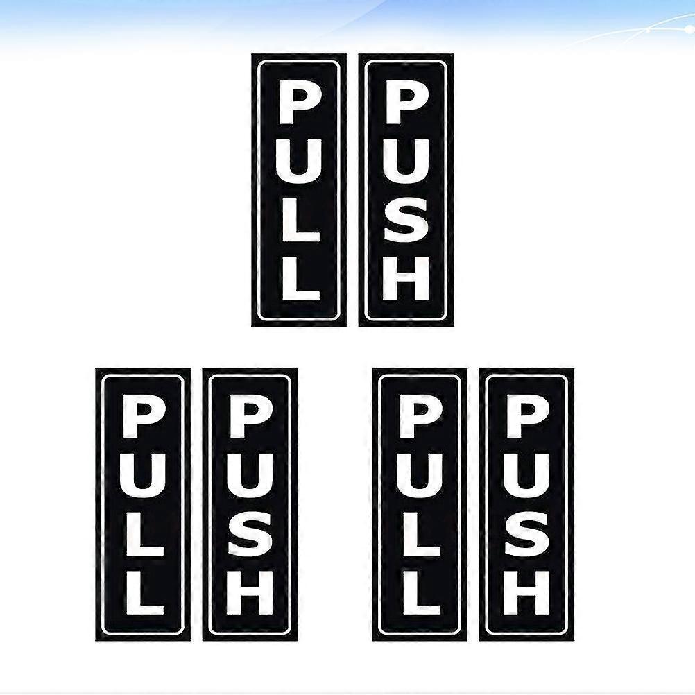 6 Pcs Adhesive Stickers Push Door Sign Welcome Decal Sign Door Door ...
