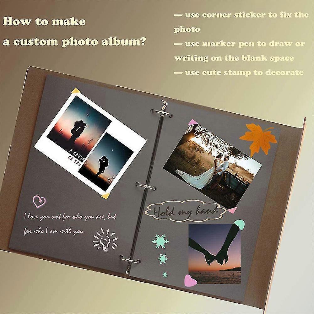PNew Scrapbook Album, Diy Vintage Scrap Book Self Adhesive Wedding ...
