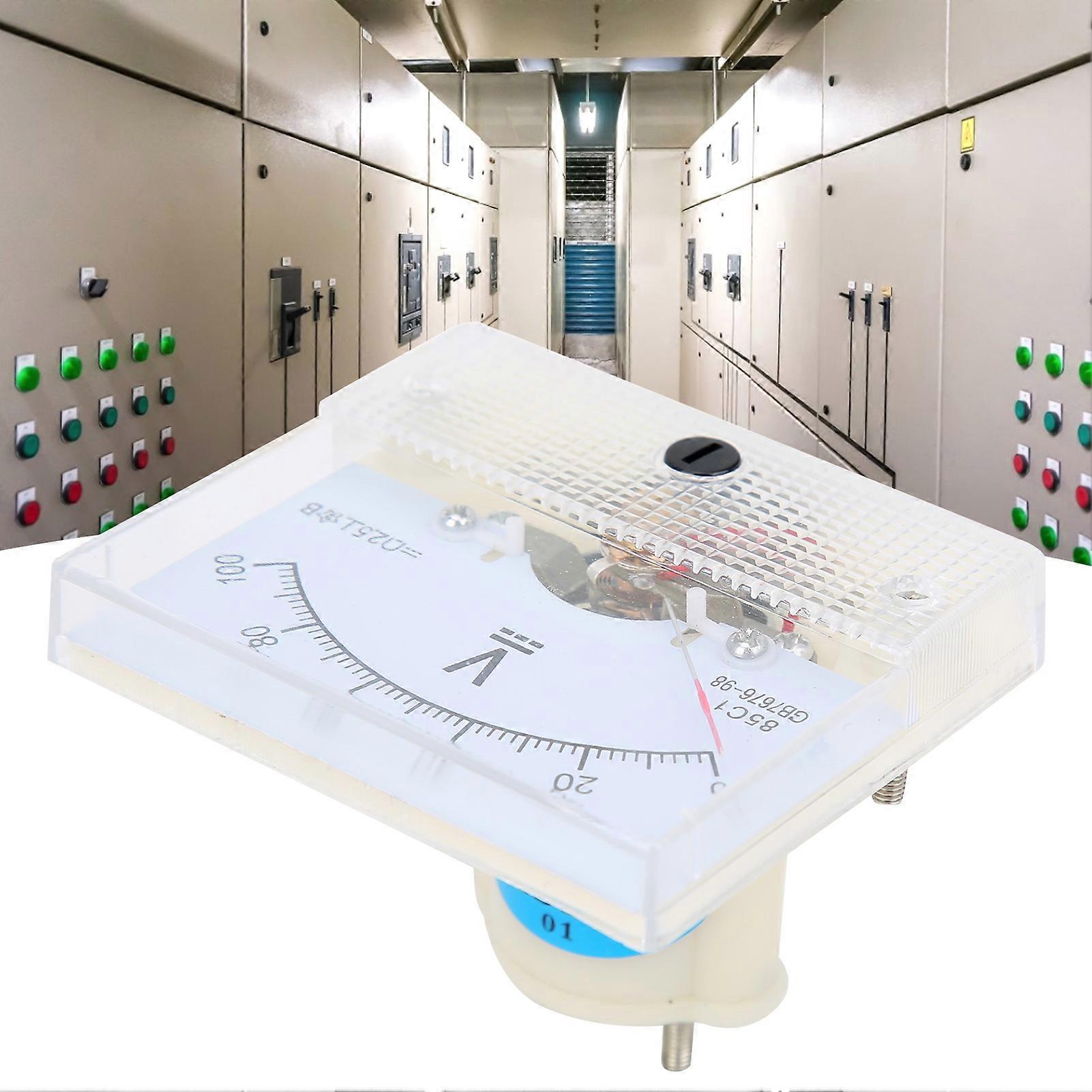 Pointer DC Voltmeter Panel Volt Voltage Meter Measuring Instrument 85C1 DC 0~100V | Fruugo UK