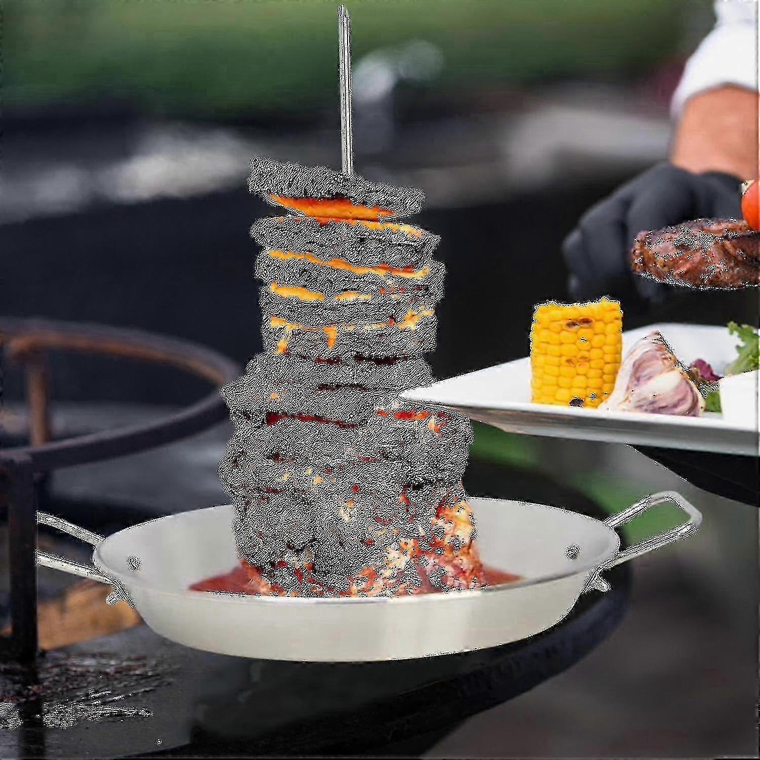 Kebab Brazilian Stand-up Cooking Rack Gyro - BBQ Grill Accessory with 3 ...