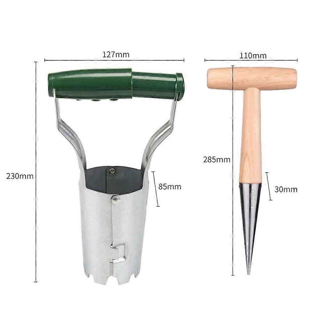 Seed Bulb Planting Garden Tool Set Metal Dibber Bulbs Planter Hand ...