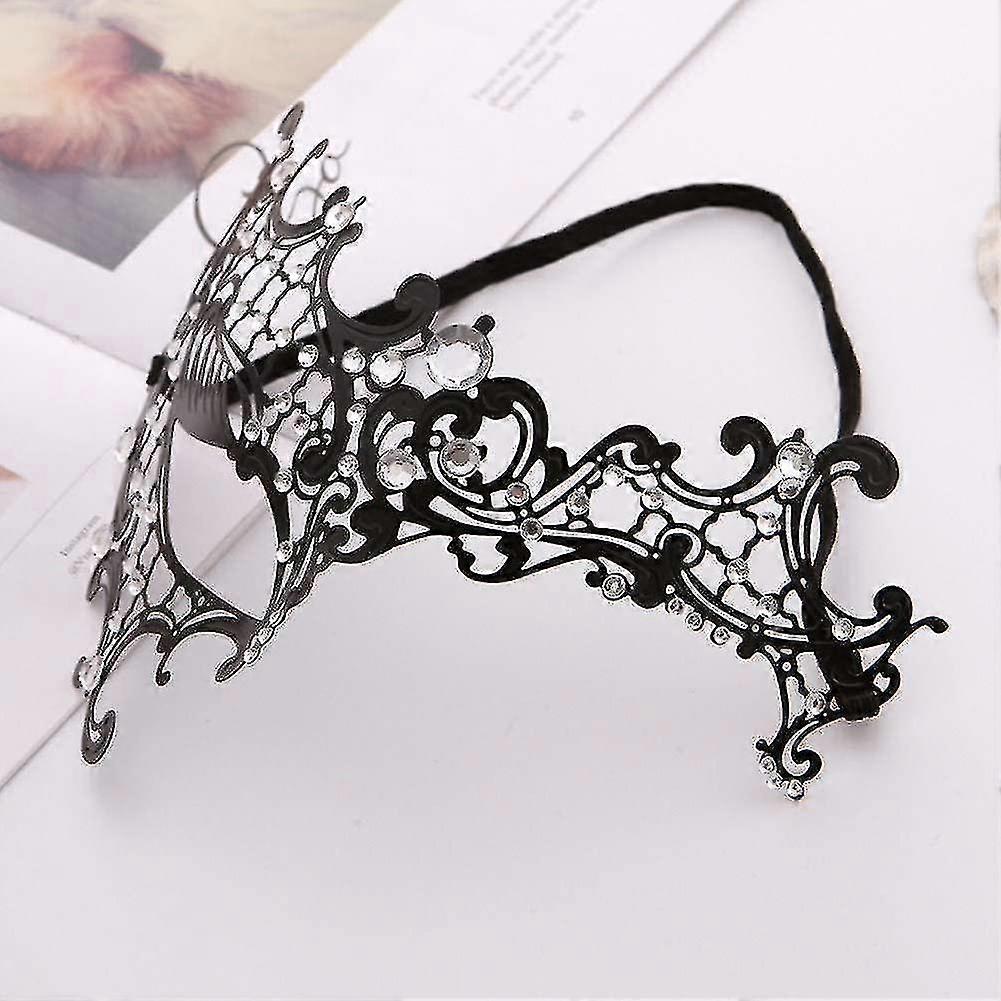 Masquerade Mask For Women Half Face Mask Princess Venetian Style Metal ...