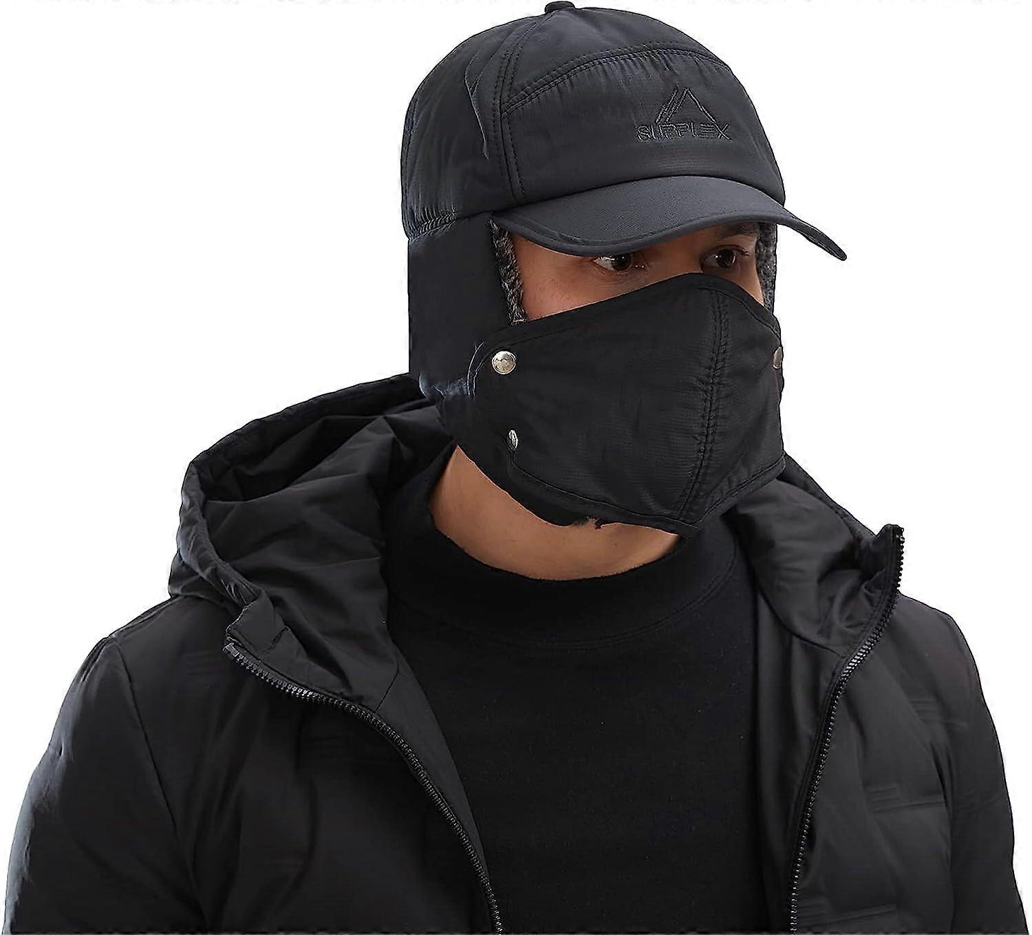 Winter Trapper Hat Anti Wind Aviator Cap Winter Chapka Ear Flap Trapper ...