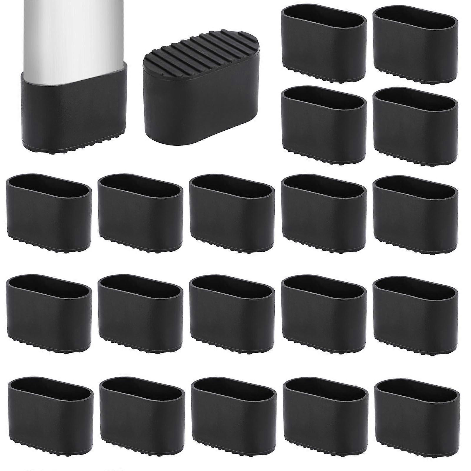 Oval Chair Leg Caps 24Pcs Anti-Slip Furniture Legs Protectors to ...