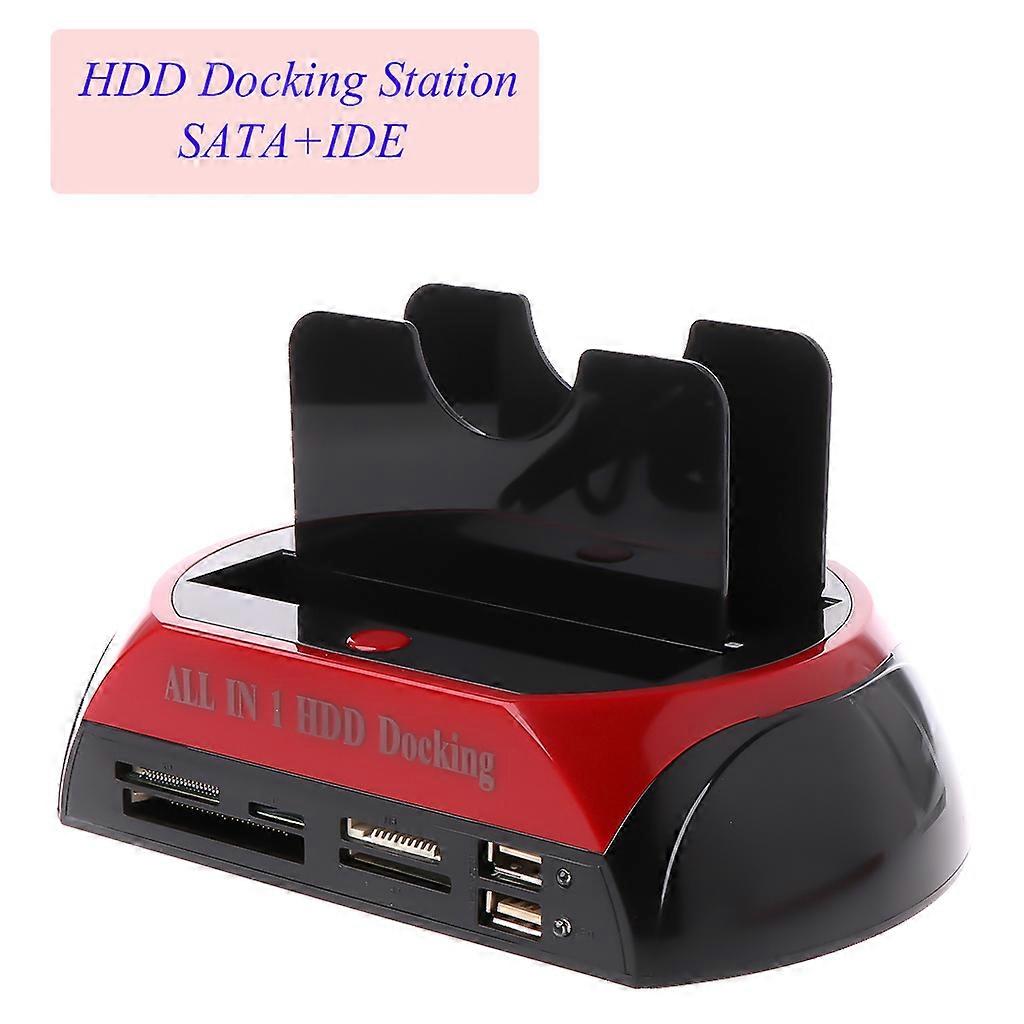 IDE Sata Dual HDD Docking Station Hard Disk Drive USB 2.5 3.5 Reader US ...