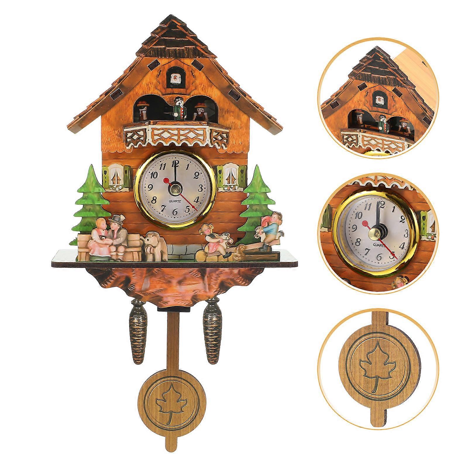 Norse Decor Wooden Wall Clock Pendulum Swinging Clock Pendulum Wall ...