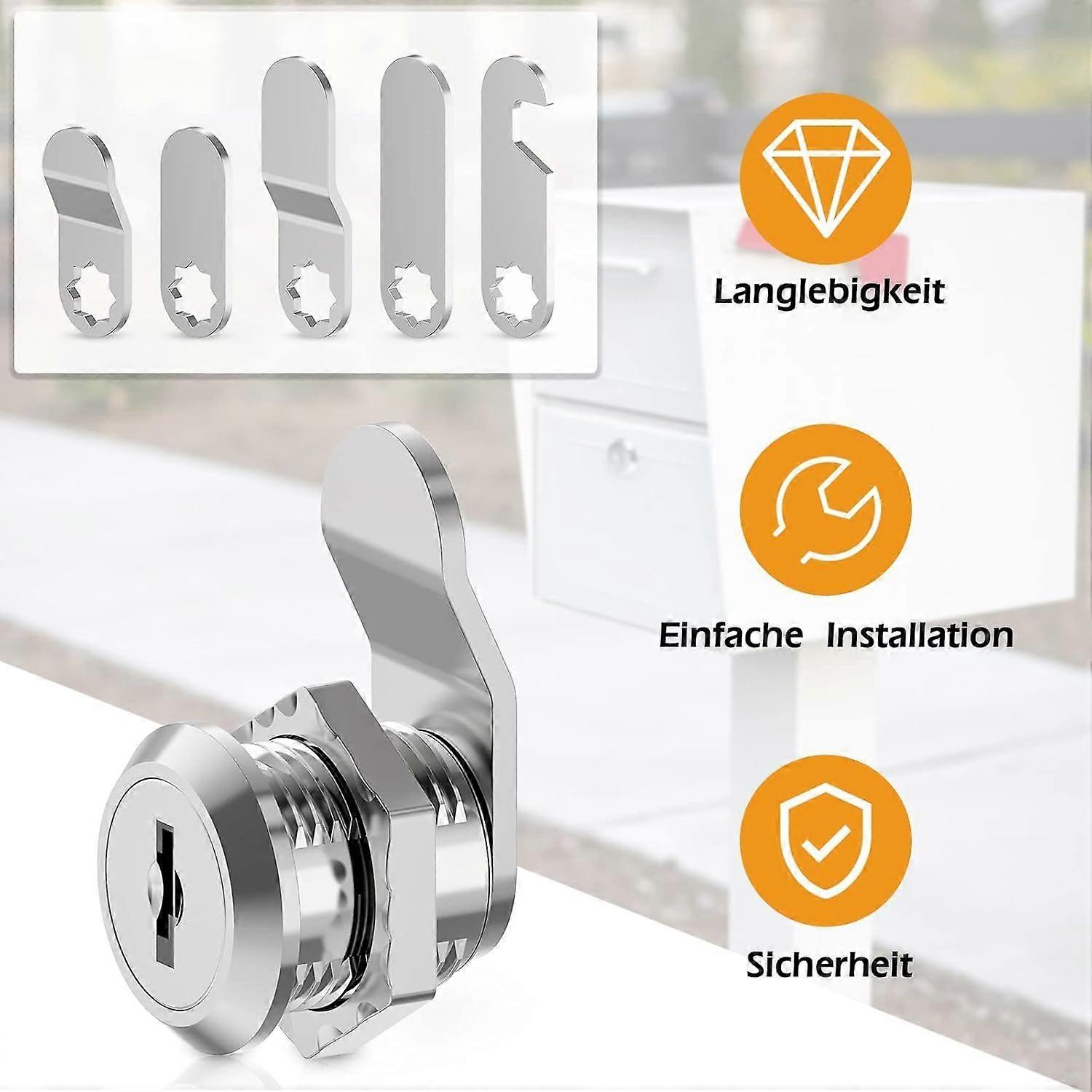 Mailbox Lock 4 Keys, Comes with 5 Different Locking Plates, 16mm ...