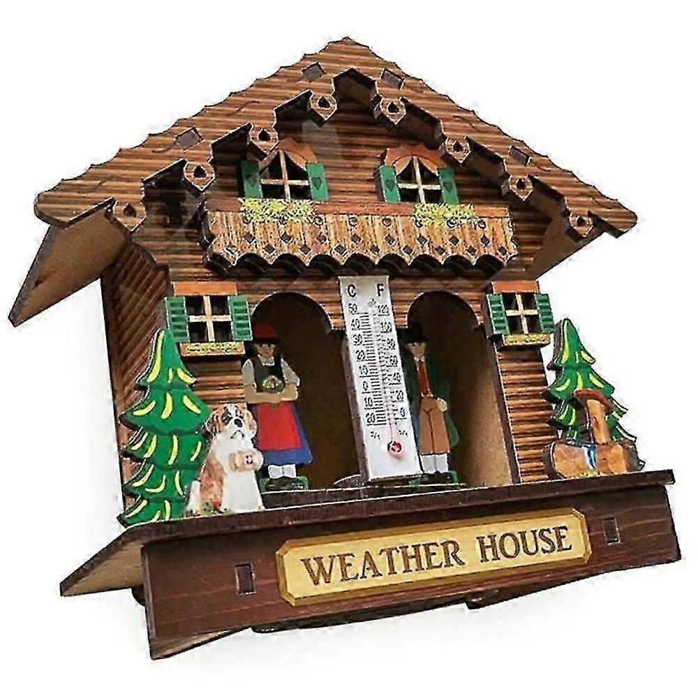 Weather House Forest Weather House With Man And Woman Wood Chalet ...