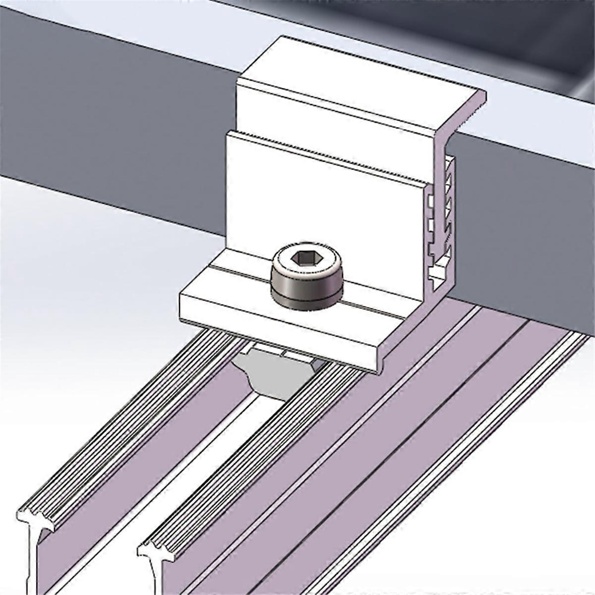 10PCS Solar Panel Mounting Bracket Middle Clamp Kit Adjustable 30/35 ...