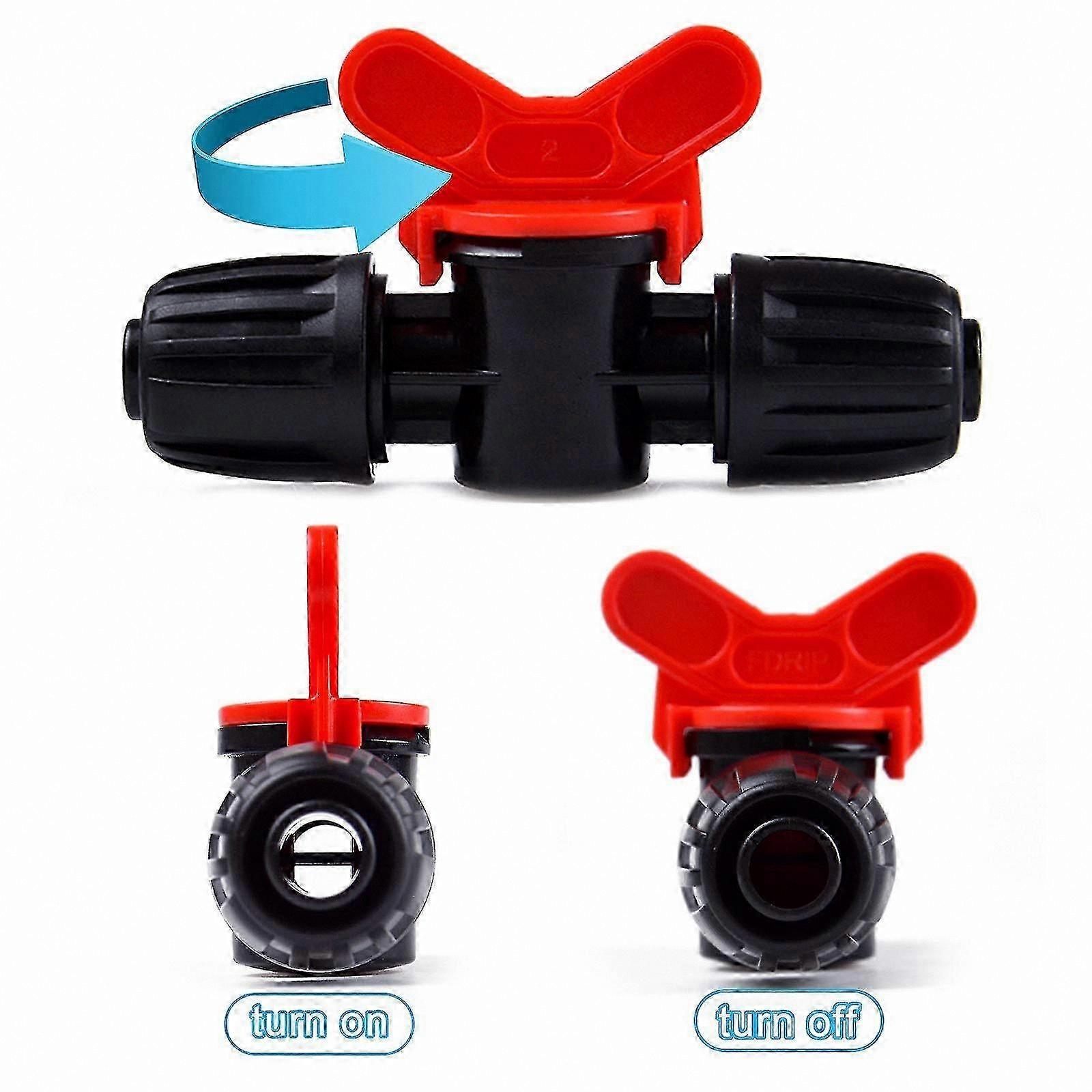 20-Pack Drip Irrigation Valves with 16mm Barbed Fittings for PE Tube ...