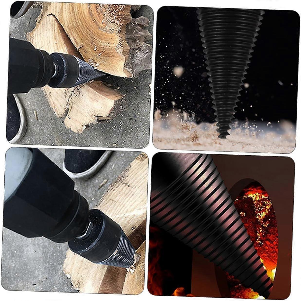 Wood Chipper 11x5cm Black, 1 Set Woodworking Tool For Wood Drill Bits ...