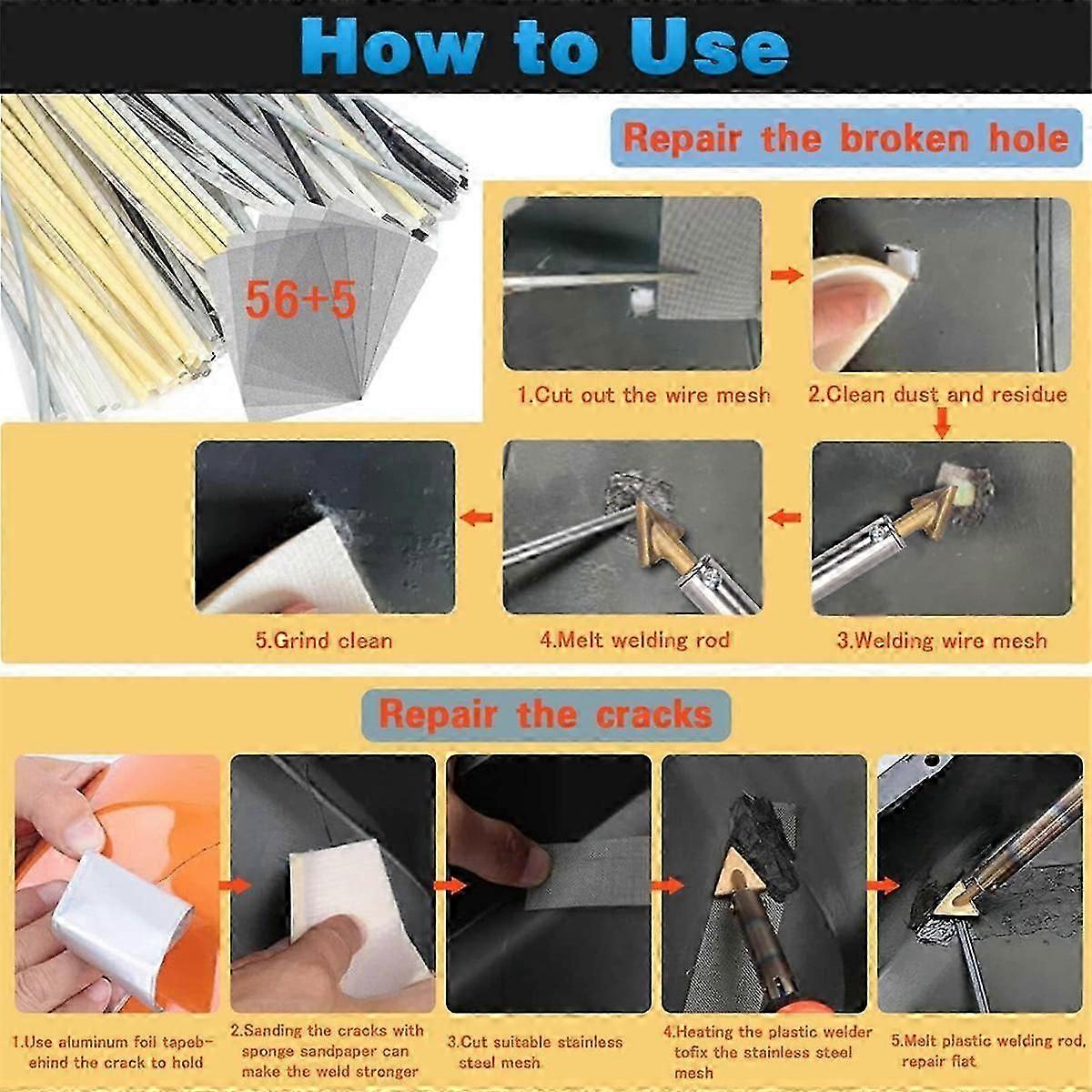 150W 3-In-1 Plastic Welder, Plastic Welding Kit,Soldering Tips Plastic ...