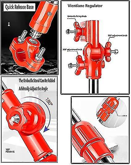 Clamp-on Chair Umbrella,with Adjustable Universal Clamp Upf 50+ For ...