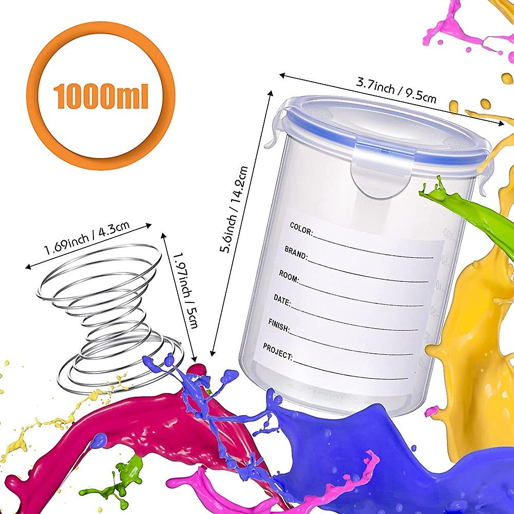 8 Sets Paint Container With Stainless Steel Mixing Ball Touch Up Paint ...