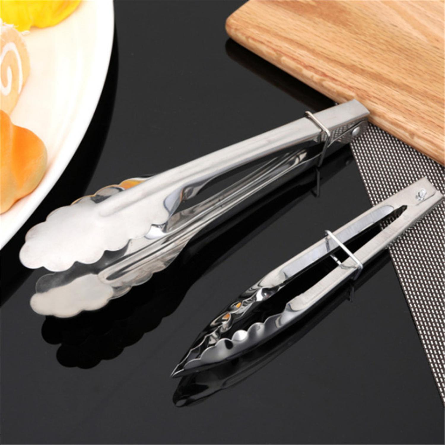 ZHOUBA Food Tongs Easy Lock Wide Application Stainless Steel Long ...