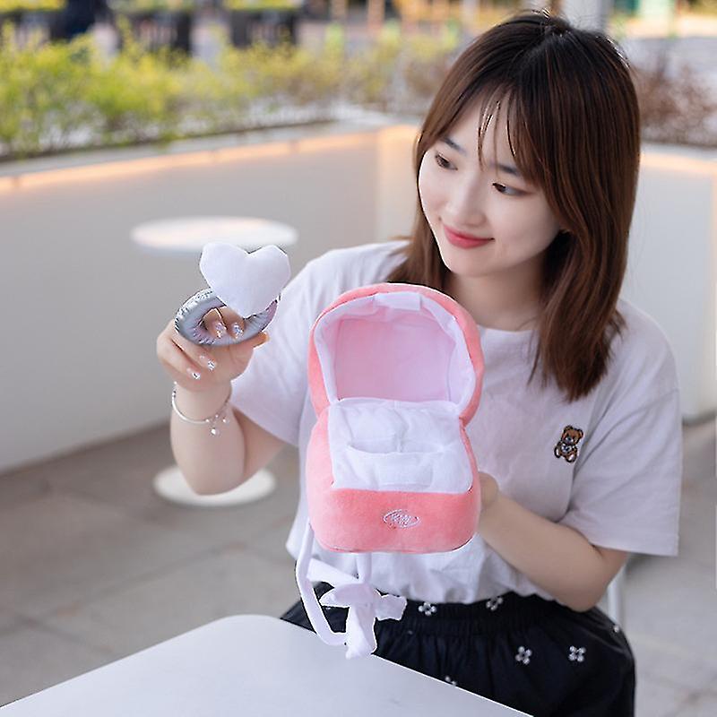 Creative Ring Box Plush Toy Love Diamond Ring Case Stuffed Couple Ring ...