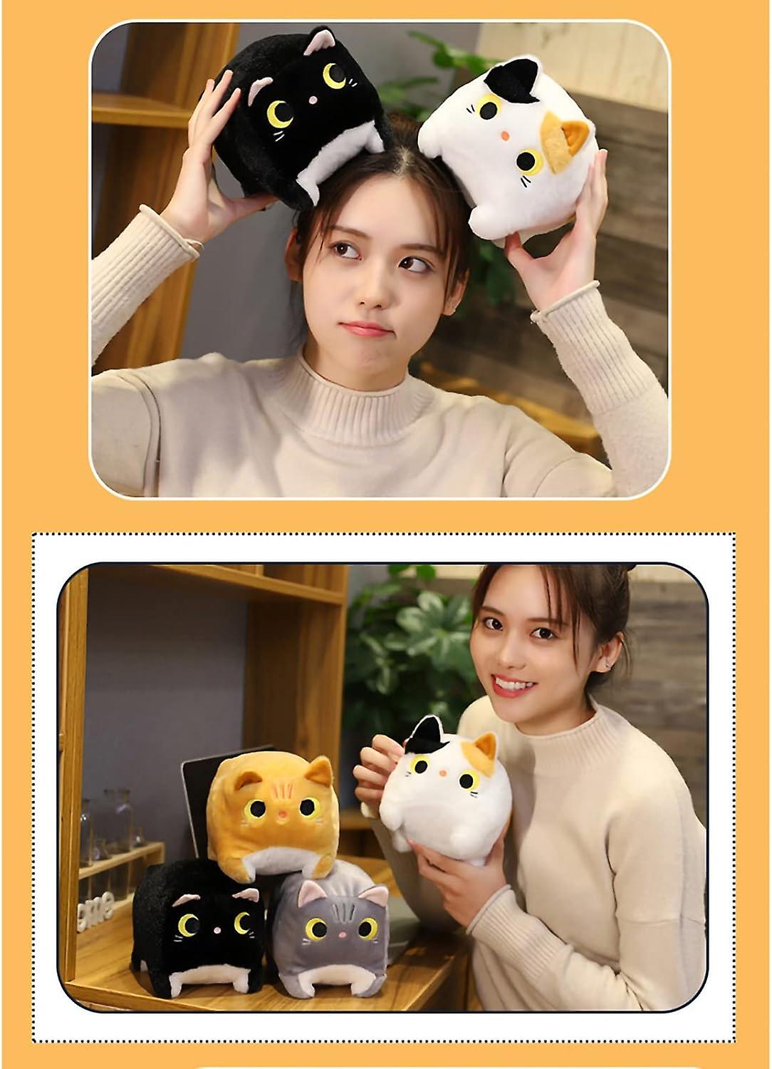 Stuffed Cat Plush Toy Kids Plush Pillow, 8.2 inch Cute Square Cat ...