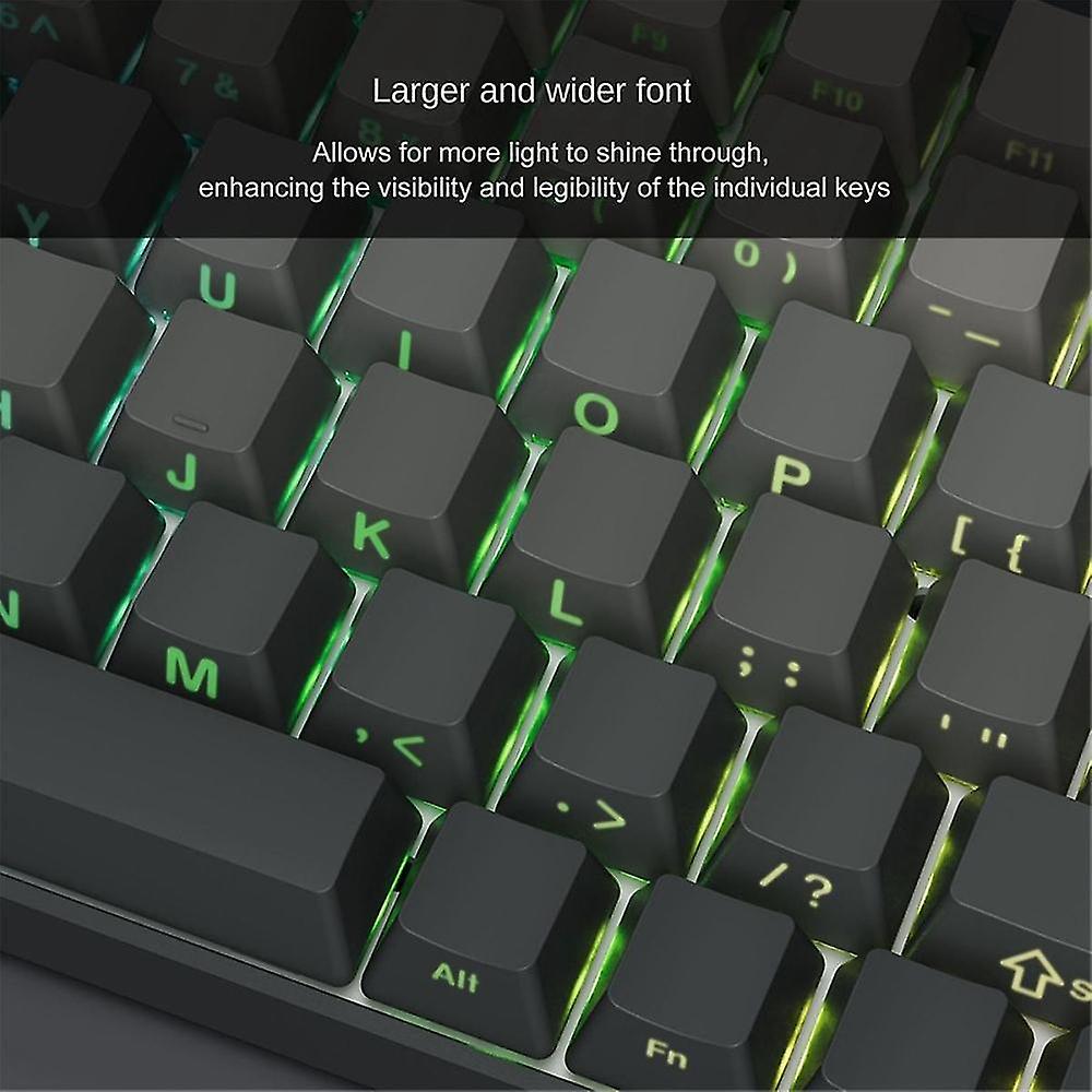 136 Keycap Side-engraved Gradient Translucent Ink Shadow Gray Pbt ...