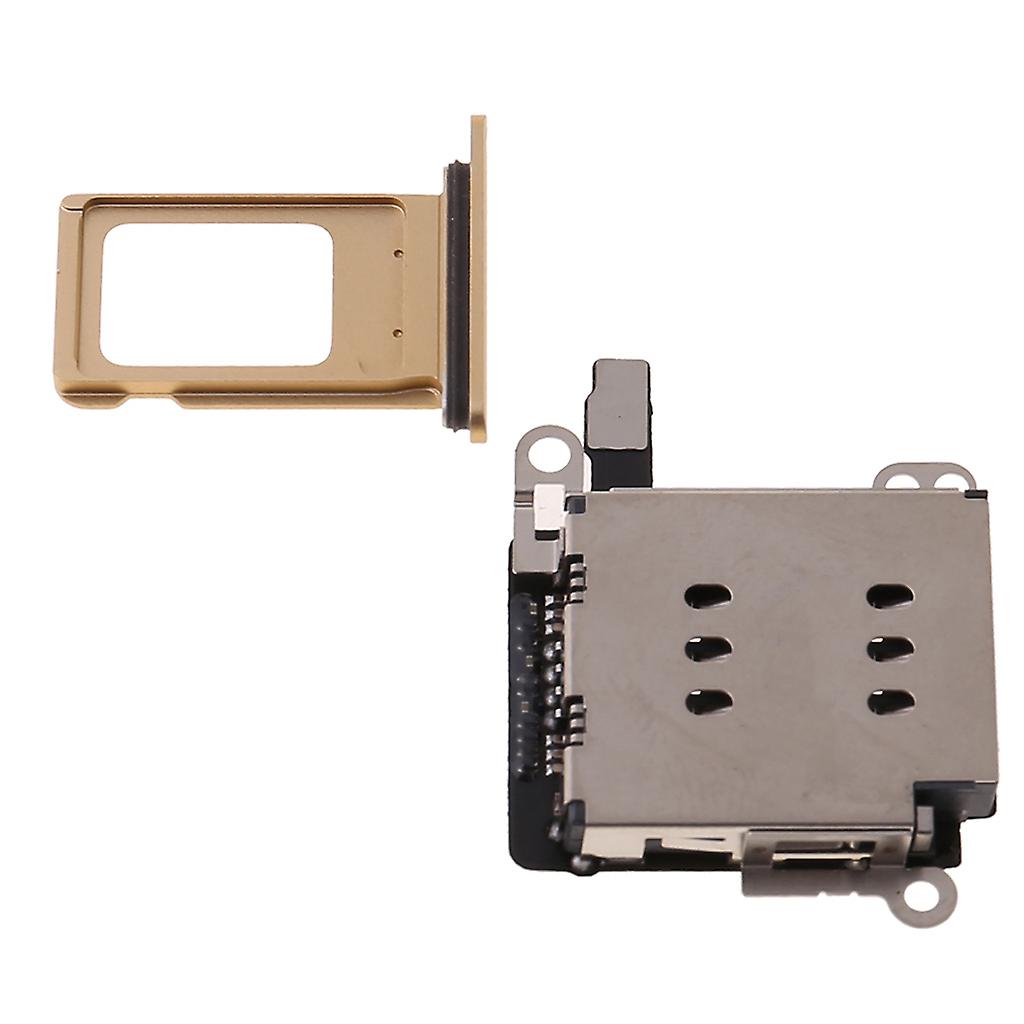 Dual Card Reader Connector Flex Cable+Tray Holder Durable for phone XR ...