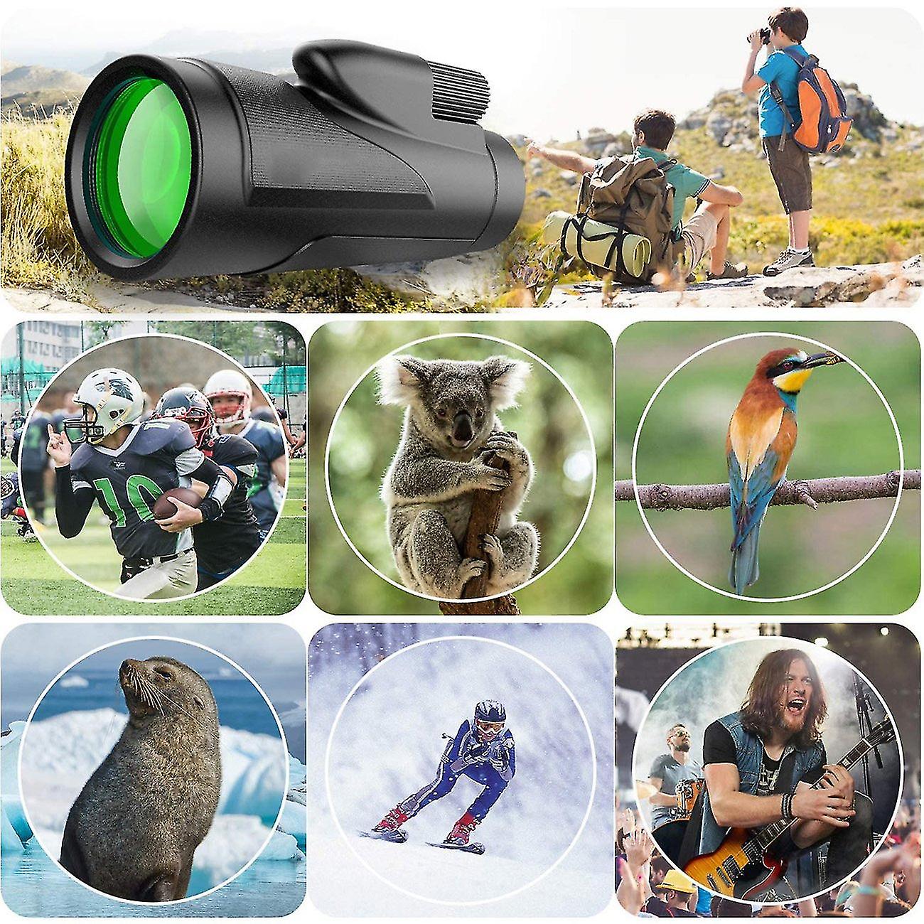 12X50 Monocular Telescope High Definition Monocular With Smartphone ...