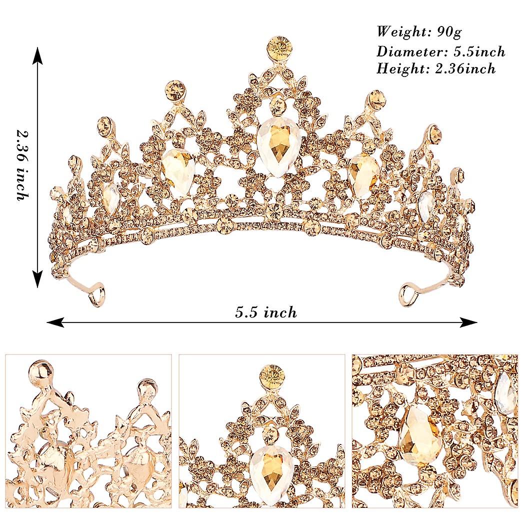 Rose Gold Tiara and Crowns for Women Birthday Crown for Girls Crystal ...