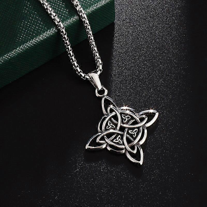 Witch Knot Necklace Stainless Steel Magic Knot Pagan Witchcraft Symbols ...