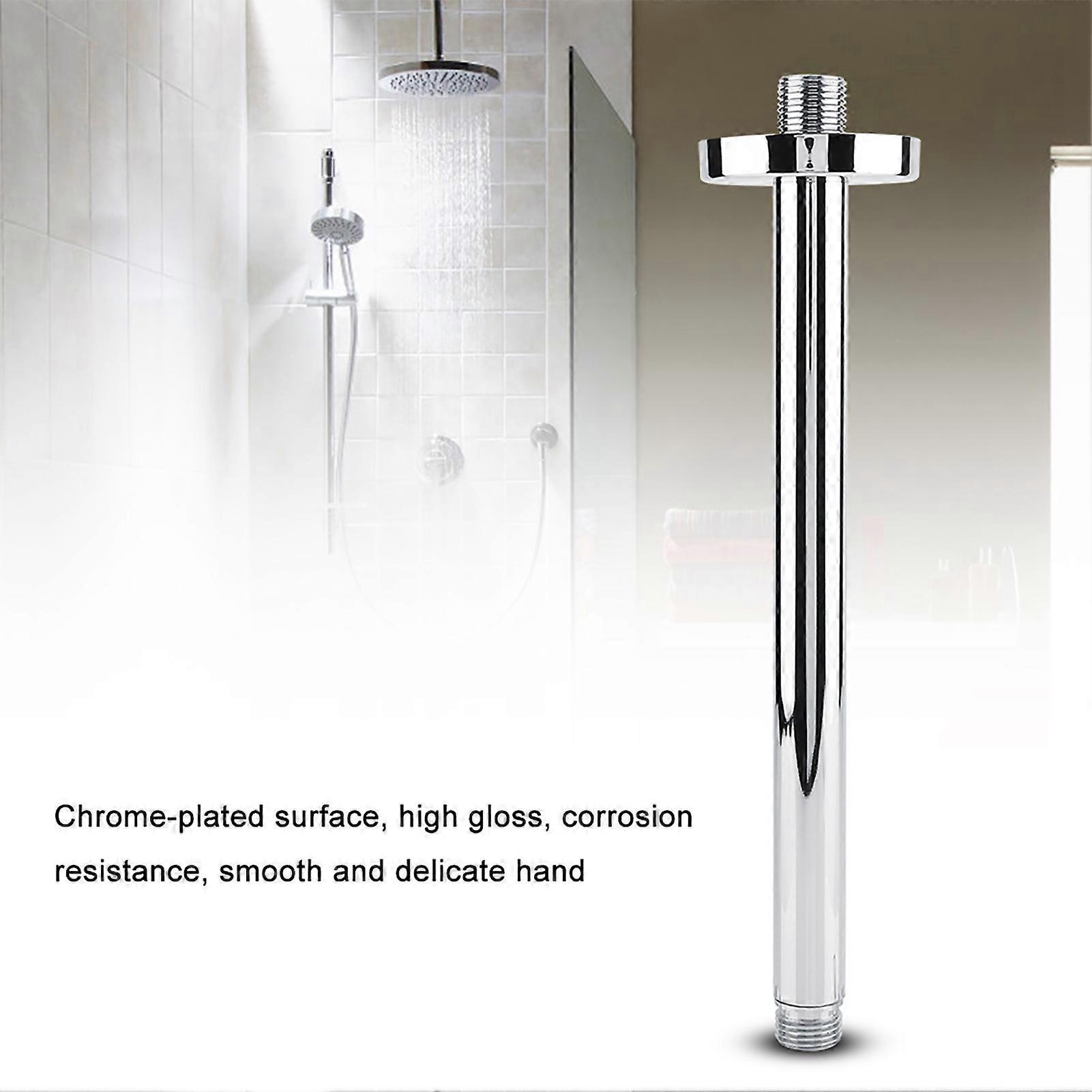 Stainless Steel Round Top Shower Arm Pipe Wall Mount For Bathroom ...