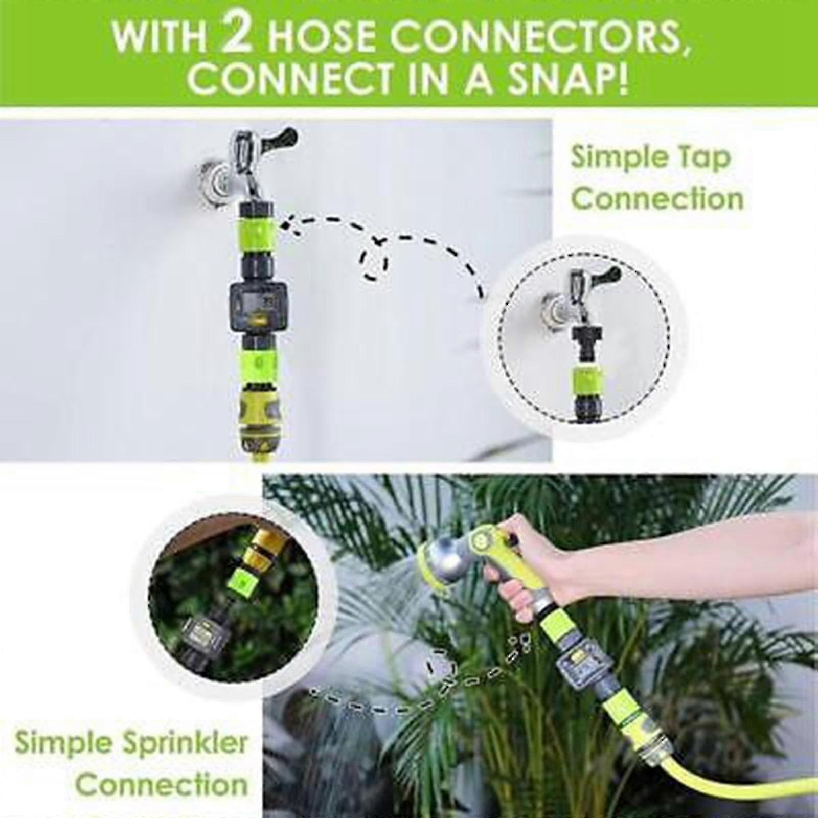 Digital Water Flow Meter Hose Water Meter Compitiabe With Outdoor ...