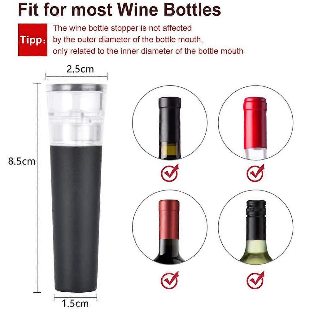 Wine Bottle Stoppers 6 PACK Reusable Wine Bottle Stopper Vacuum Wine ...