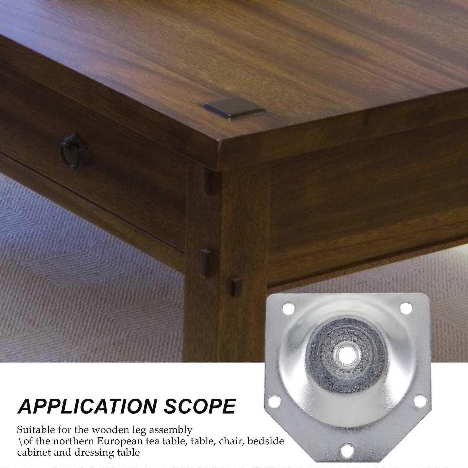 4pcs Angled Legs Fixing Plate Bracket Furniture Table Feet Set Screws ...