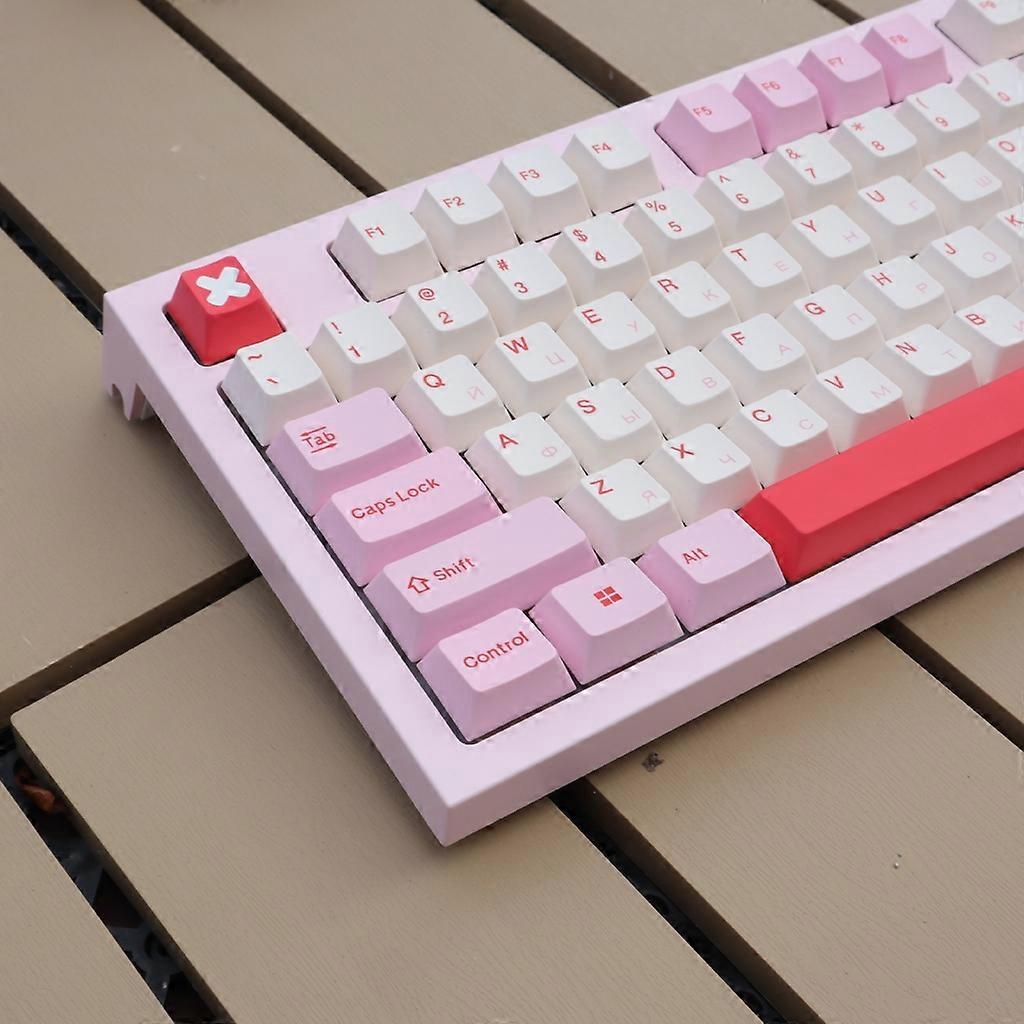 133Keys Keycaps CherryProfile Keycap PBT Pink RIM Theme for Girls Game ...