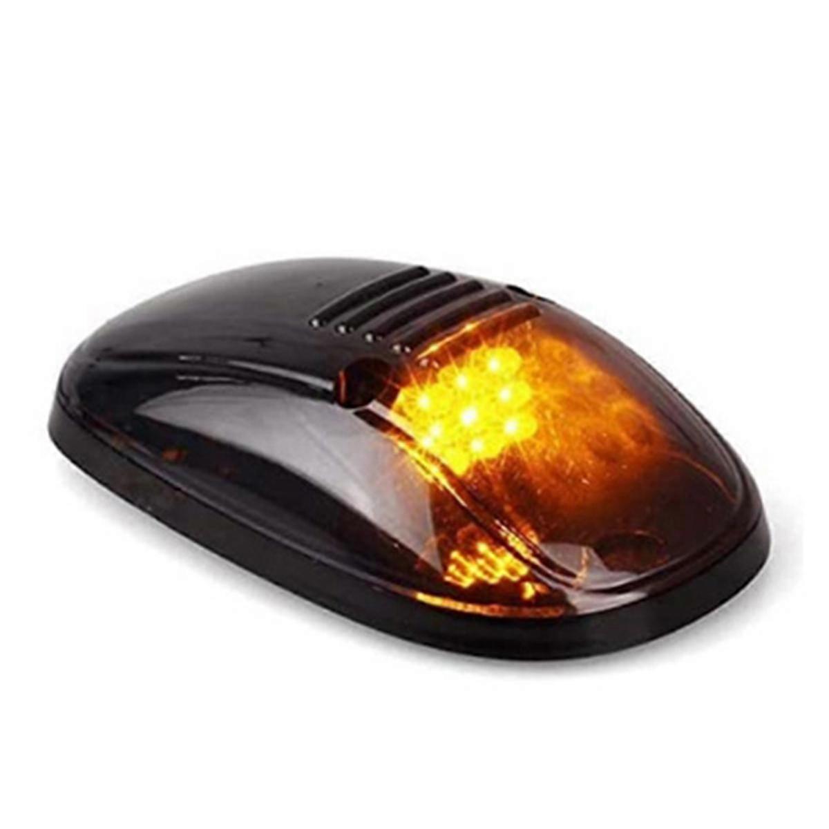 9 LED Car Cab Roof Marker Lights For Truck SUV LED DC 12V Black Smoked ...