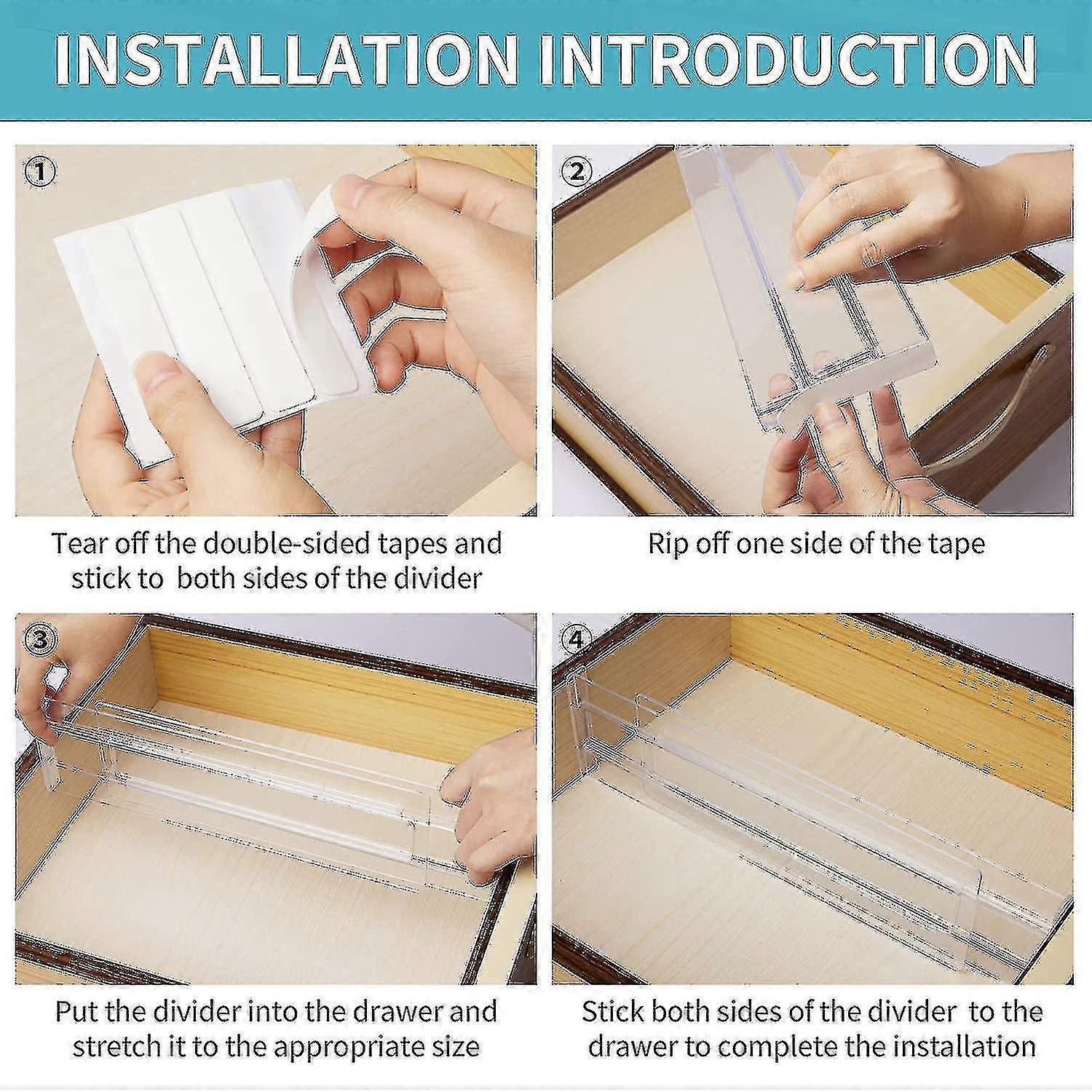 Drawer Dividers 8 Pack, Adjustable 3.2 Inch High Expandable From 11-20. ...